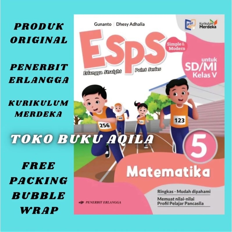 Jual Buku Esps Matematika Kelas 1 2 3 4 5 6 SD/MI Erlangga Kurikulum Merdeka Original Kurmer ...