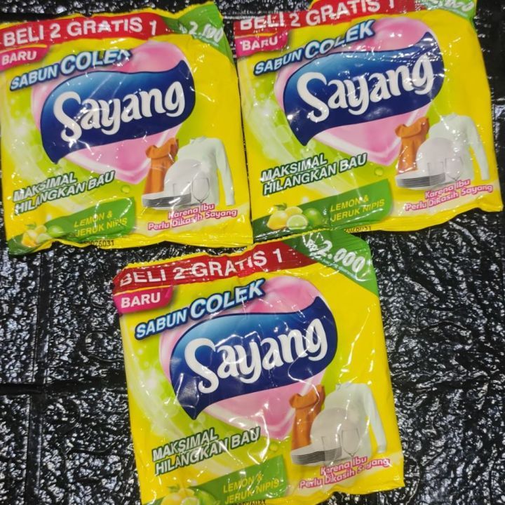 Jual SAYANG SABUN COLEK LEMON 145G -- 1 DUS ISI 30PCS | Shopee Indonesia
