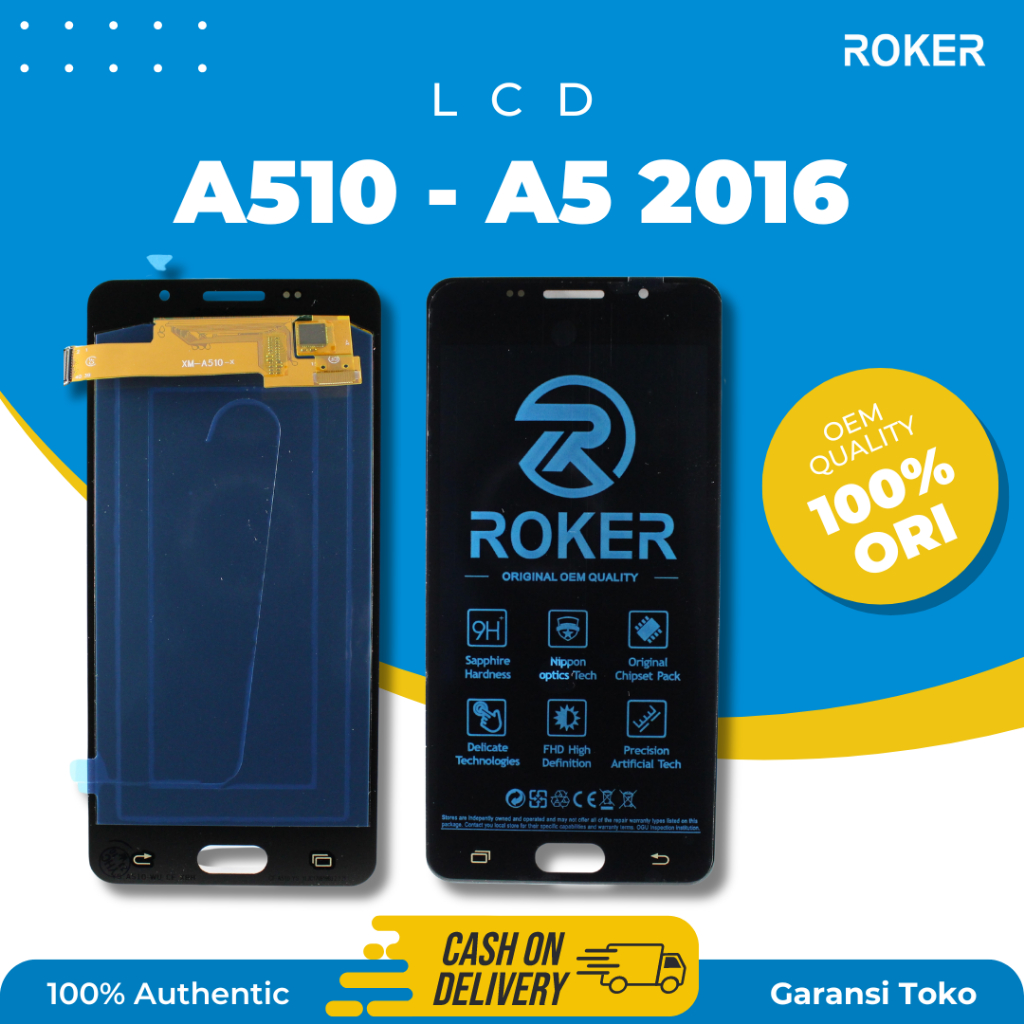 Jual LCD TOUCHSCREEN SAMSUNG A510 / A5 2016 / BUKAN OLED FULLSET BY ROKER | Shopee Indonesia