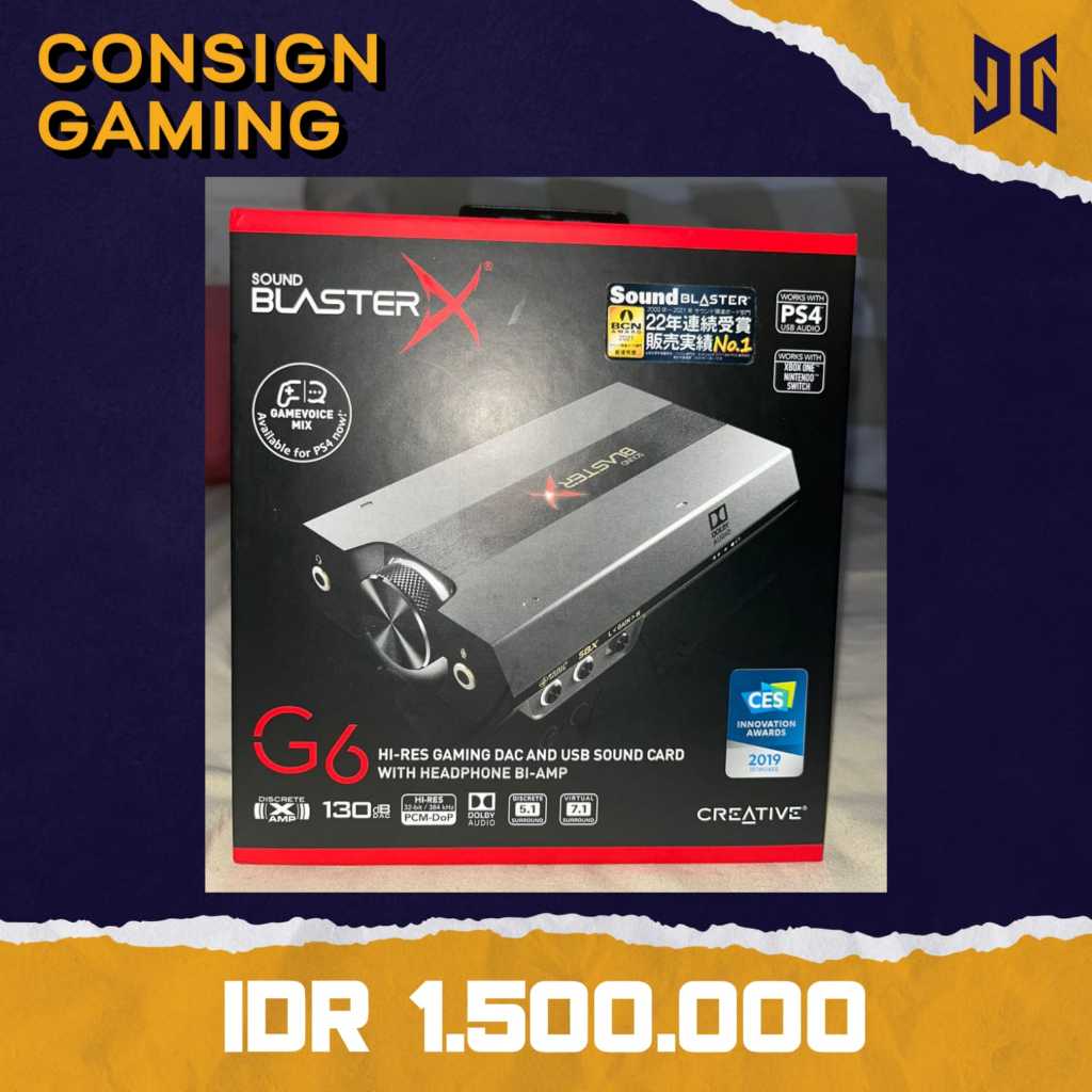 Jual CREATIVE SOUND BLASTERX G6 HI-RES GAMING DAC AND USB SOUND CARD ...