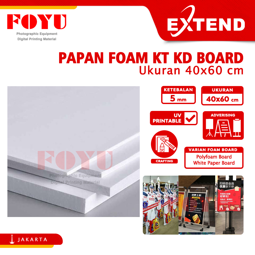 Jual Papan Poly Foam KT KD Paper Kertas Board Busa Banner Poster 40 x 60 cm | Shopee Indonesia