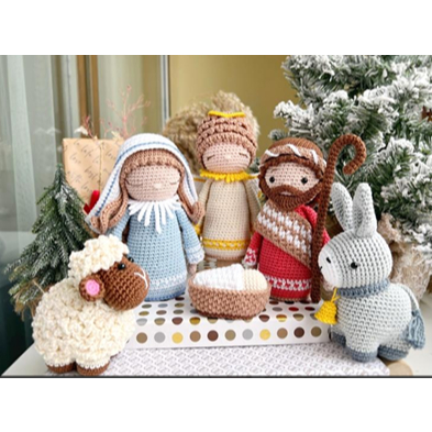 Jual Christmas_Nativity_Angel,_Baby_Jesus,_Mary {Pdf File Pattern/ Pola ...