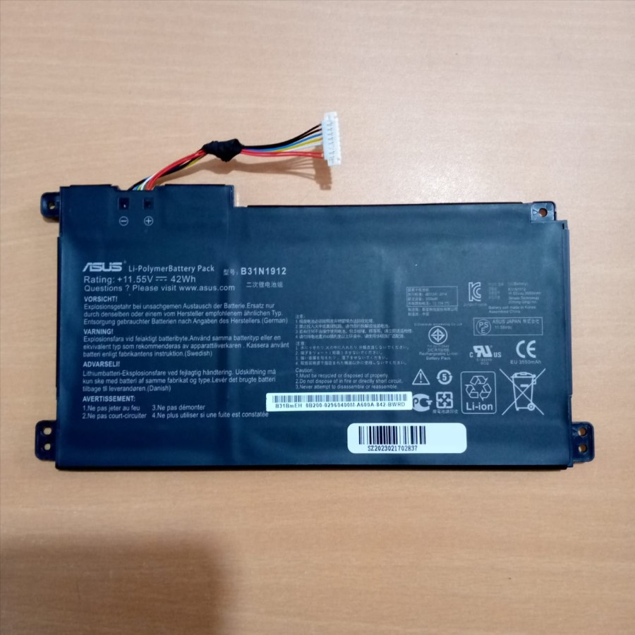 Jual Baterai Laptop Asus VivoBook 14 E410 E140M E410MA E410KA E510 E510MA B31N1912 C31N1912 ...