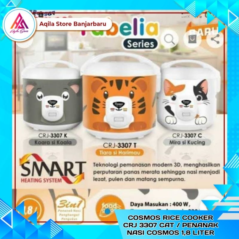 Jual Cosmos Rice Cooker CRJ 3307 Cat / Penanak Nasi Cosmos 1,8 Liter ...