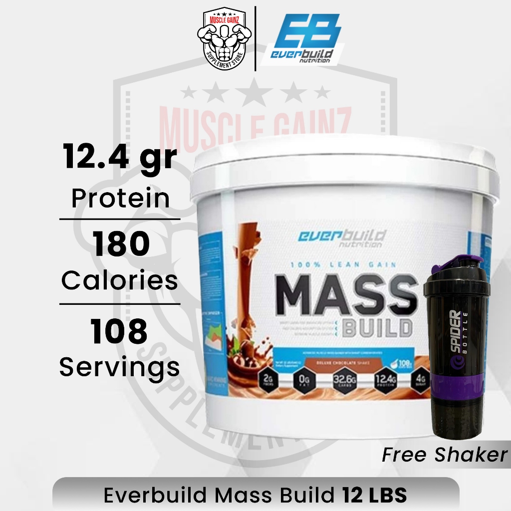 Jual Everbuild Mass Build 12 Lbs Gainer Susu Penambah Berat Badan ...