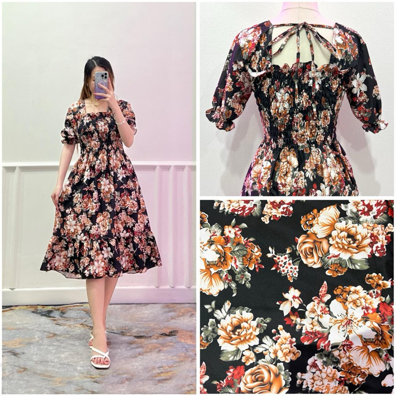 Jual RD FASHION - SMOCKED DRESS / Gaun musim panas kasual baru Lengan ...