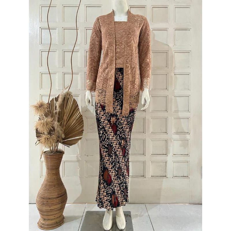 Jual setelan kebaya kutu baru modern lengan panjang kutu baru kerah sanghai baju kondangan ...