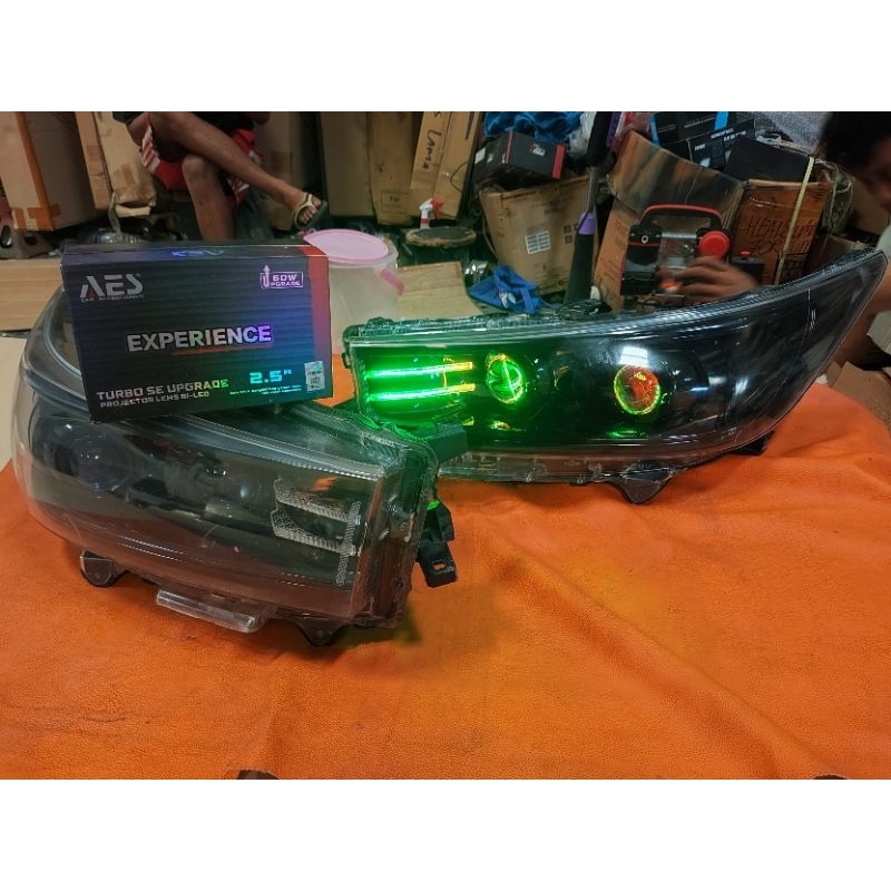 Jual Paketan Headlamp INNOVA REBORN Dobel Projie BILED full RGB ...