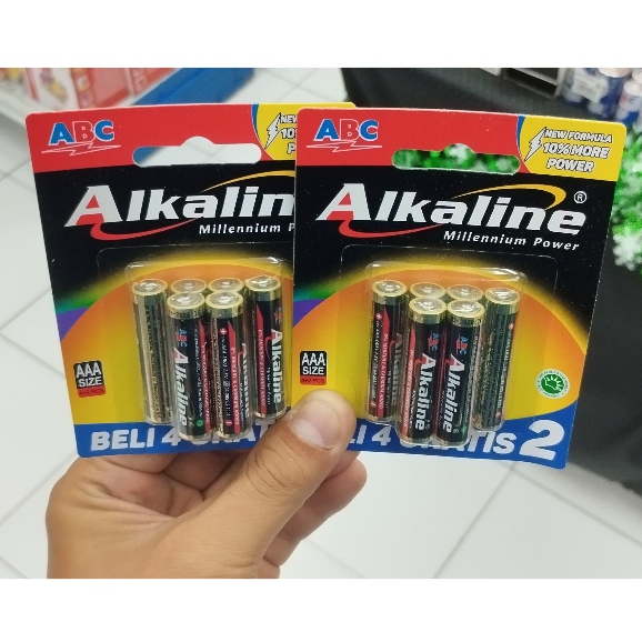 Jual BATERAI ABC ALKALINE AAA 4+2 AWET DAN TAHAN LAMA | Shopee Indonesia