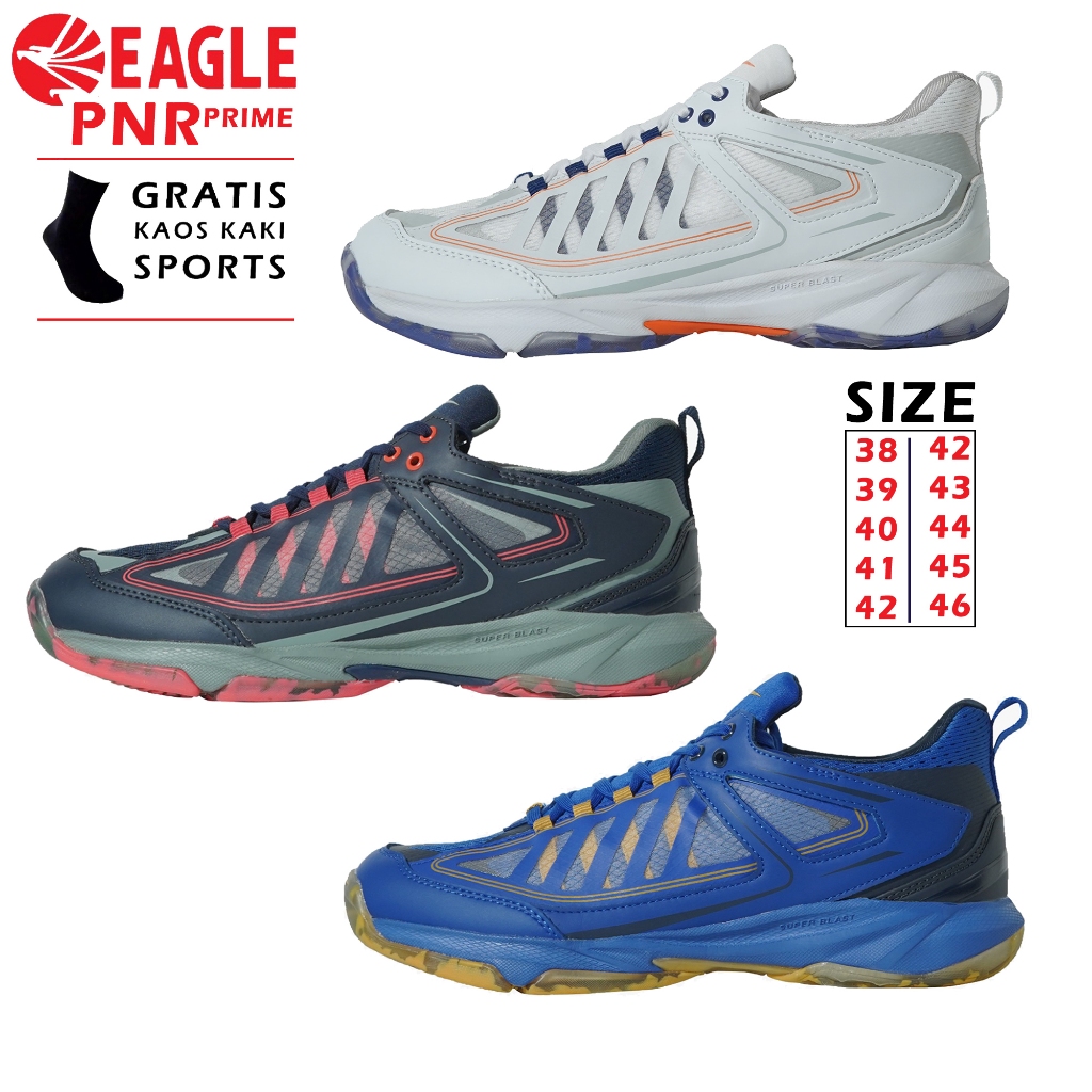 Jual Sepatu Badminton Eagle PNR Prime dan Superblast Original Sepatu Bulu Tangkis Eagle PNR Ori ...
