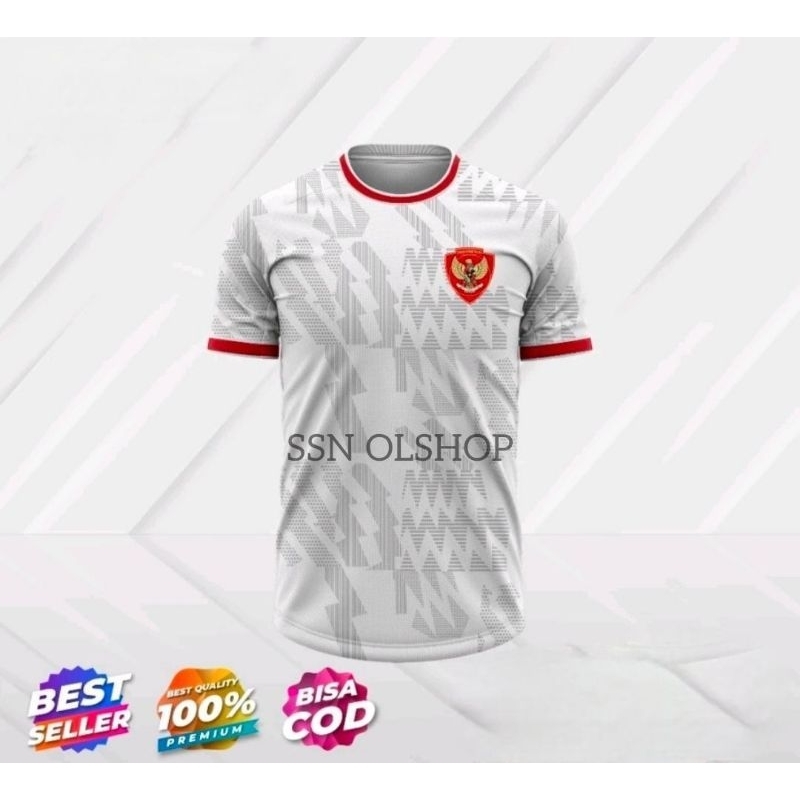 Jual jersey timnas indonesia away putih 2024 baju bola timnas indonesia merah 2024 | Shopee ...