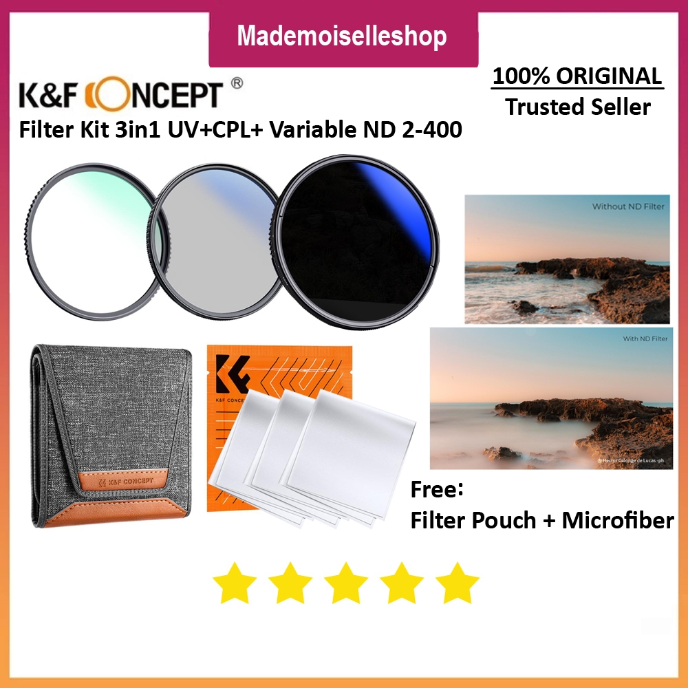 Jual KNF Concept Filter Kit 49mm - UV + CPL + Variable ND 2-400 Free ...