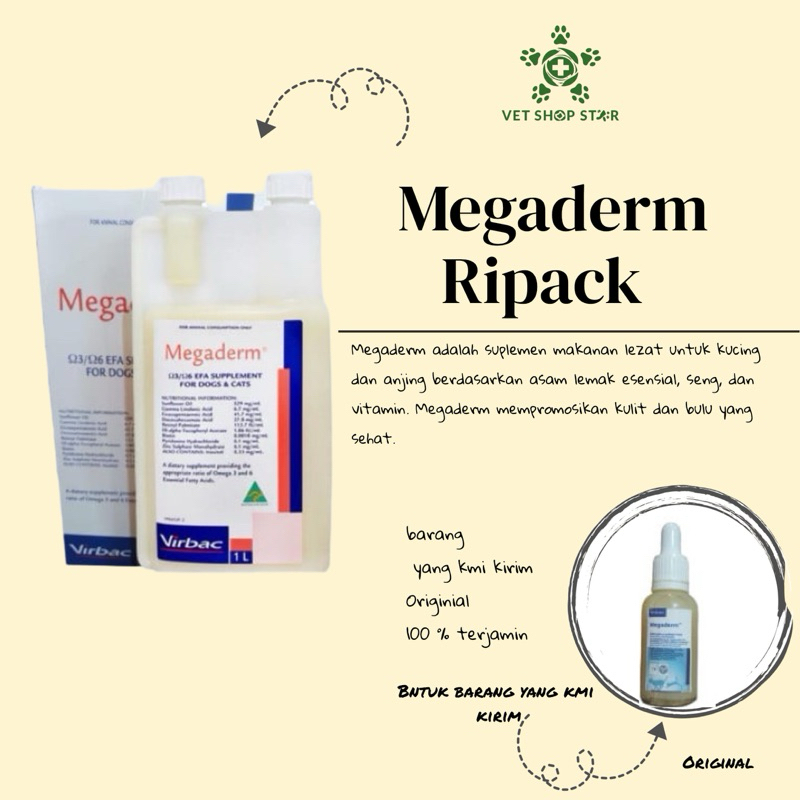 Jual MEGADERM VITAMIN BULU KUCING ANJING REPACK 15 ML ( Original ...