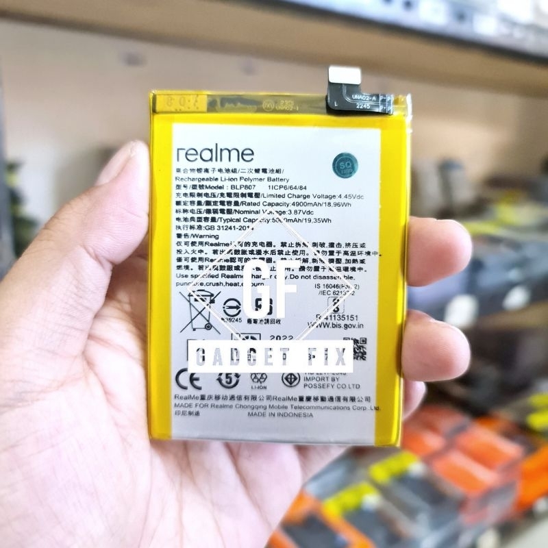 Jual Baterai Batre BLP807 Original HP Realme V5 5G Battery Batrei Tanam ...