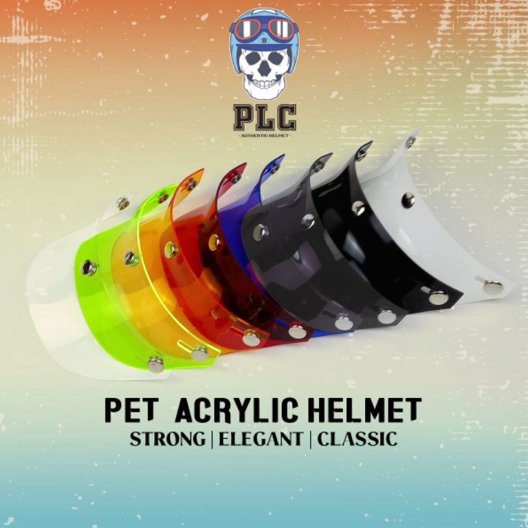 Jual PET HELM BOGO UNIVERSAL TRANSPARAN FREE STIKER HELM OPEN GROSIR ...