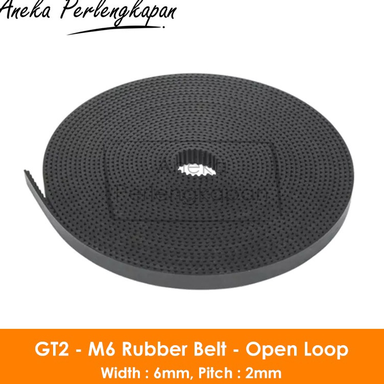 Jual GT2 Timing Belt GT2 M6 Belt Pitch 2mm Width 6mm | Shopee Indonesia