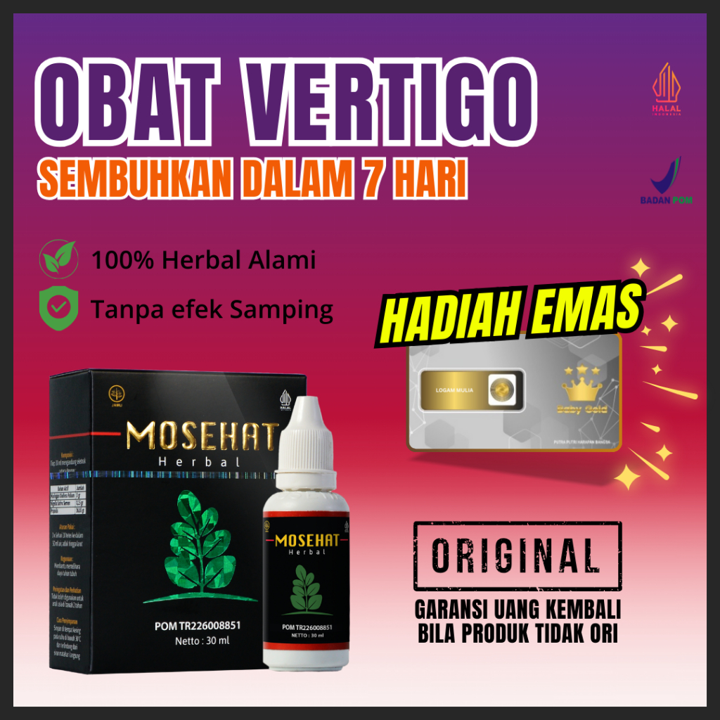 Jual Mosehat Herbal Obat Vertigo Paling Ampuh Original | Shopee Indonesia