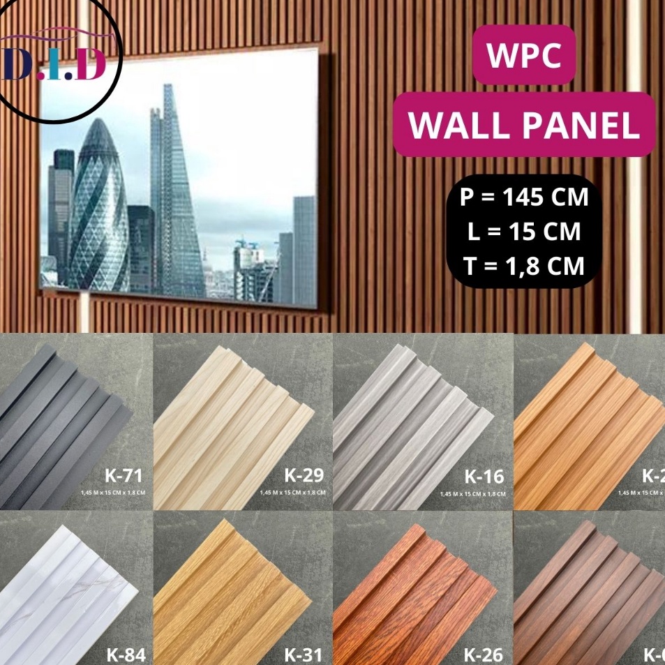 Jual WPC WALL PANEL 3D 145 CM x 15 CM x 18 MM PREMIUM WPC WOOD PANEL WPC DINDING FLUTED WALL ...