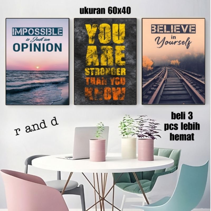 Jual Hiasan dinding poster bingkai kayu ukuran 60x40, Dekorasi rumah ...