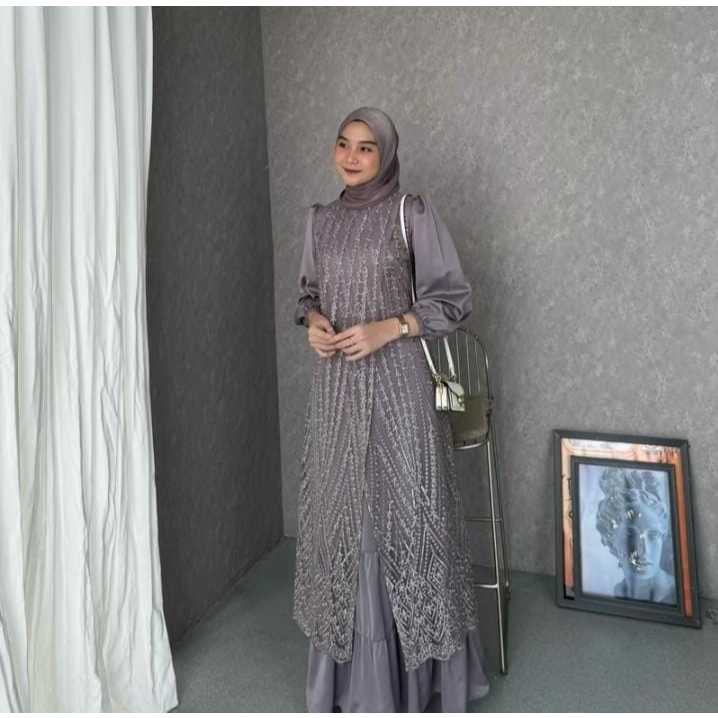 Jual FREE BROSS!! OLIVIAAA DRESS KONDANGAN GAMIS BRUKAT TERBARU GAUN KONDANGAN MUSLIMAH MAXI ...