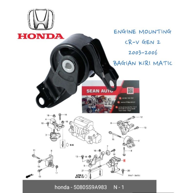 Jual ENGINE MOUNTING PONDASI MESIN HONDA CR-V CRV GEN 2 TAHUN 2003 2004 ...