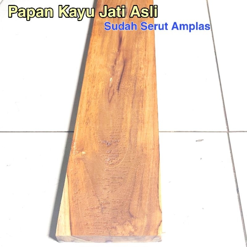 Jual Papan Kayu Jati Asli Lebar 10cm Tebal 1.5cm Sudah Serut Halus ...