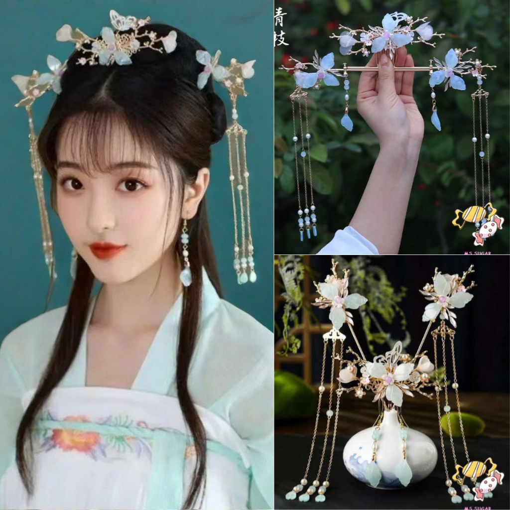 Jual YADORNOS Hiasan Kepala Hanfu Pengantin Gaya Cina Jepit Rambut ...