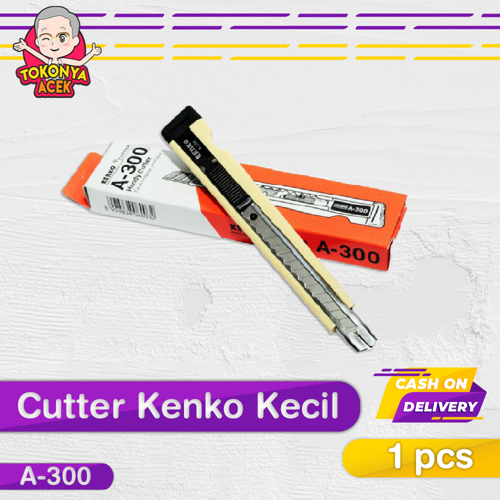Jual Kenko Cutter A-300 / PISAU KARTER KECIL 9MM | Shopee Indonesia