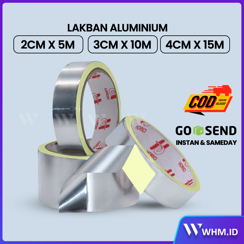 Jual Aluminium Tape Lakban Aluminium Foil 3cm x 10m & 4cm x 15m Tambal Panci Bocor / Isolasi ...