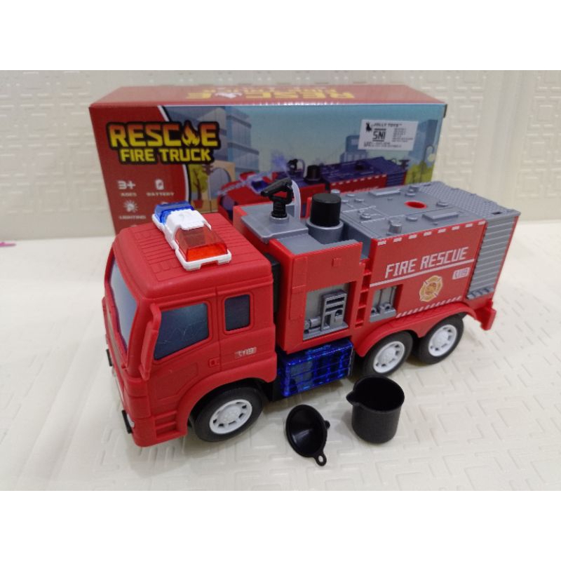 Jual Mainan Mobil Pemadam Kebakaran Rescue Fire Truck Bump and Go bisa ...