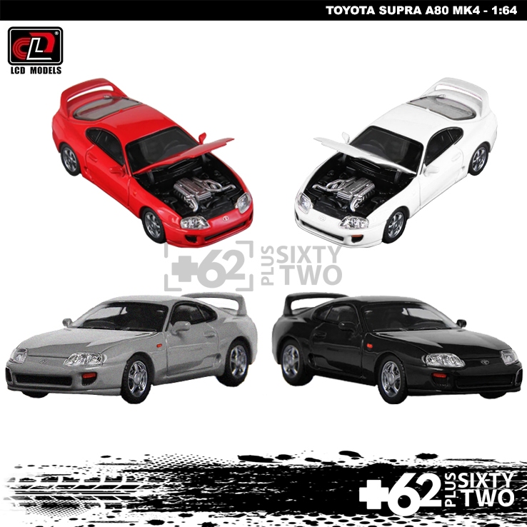 Jual LCD models Toyota Supra A80 MK4 open hood 1:64 Diecast Mini Scale ...