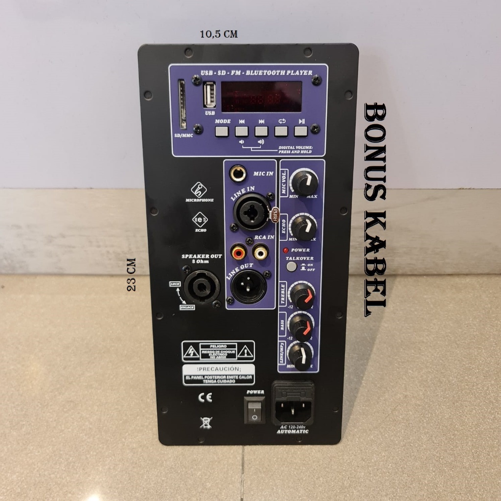 Jual Mesin Speaker Aktif / Power Kit Aktif 500 Watt Original 8-D + USB ...