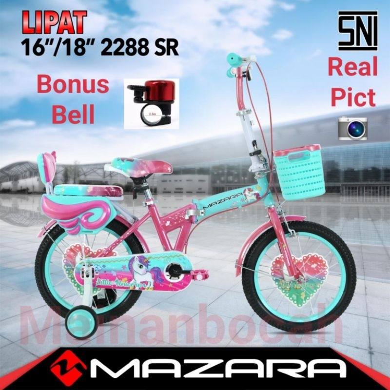 Jual TERMURAH Sepeda lipat 18 mazara 2288 Lipat 18 inch mazara | Shopee ...