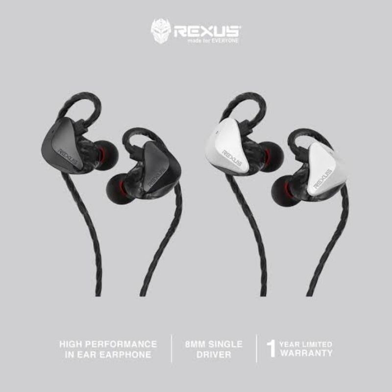 Jual Rexus Earphone EZ4 With Mic Gaming Earphone - Hitam Putih | Shopee ...