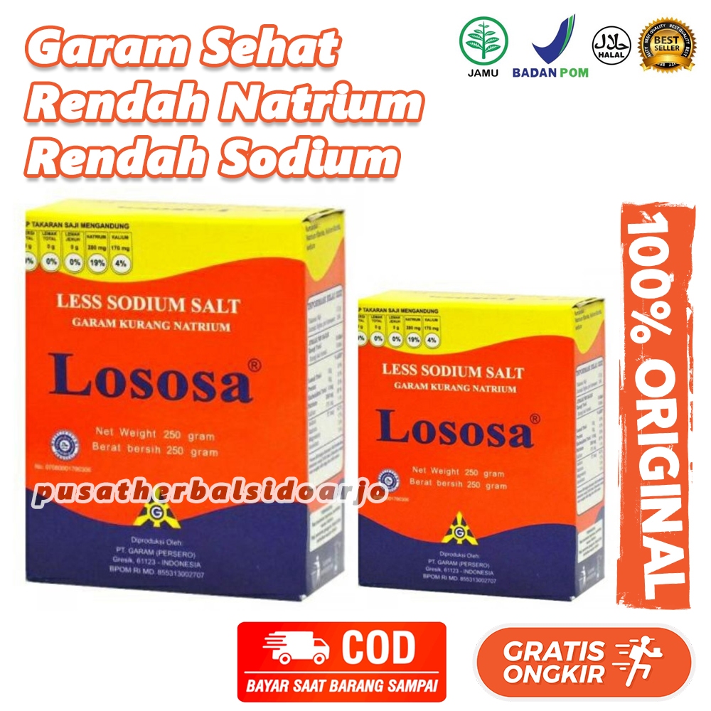 Jual Lososa Garam Sehat Rendah Natrium Sodium Garam Diet 250 Gram Less ...