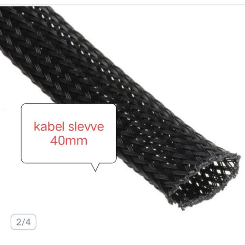 Jual Sleeve sleeving cable snake skin 40mm pembungkus kabel meteran ...