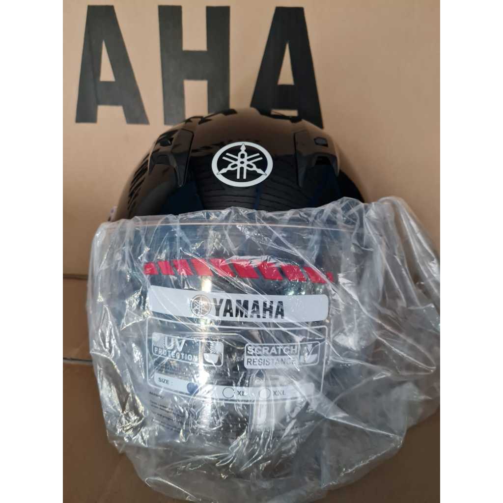 Jual Helm M500 Yamaha Black Glossy | Helm Export Thailand | Half Face ...