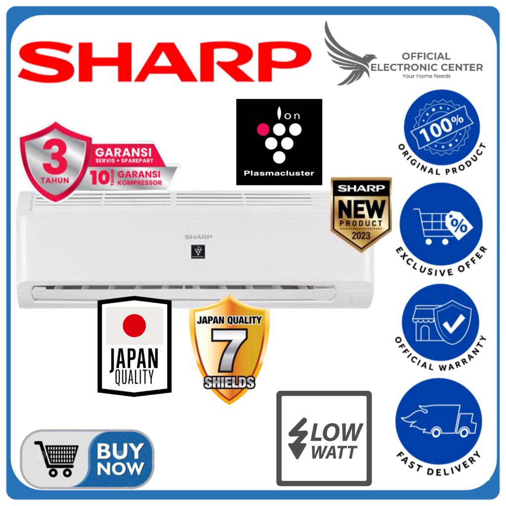 Jual SHARP AC AH-AP9BMY AP9BMY 9BMY 1 PK PLASMACUSTER TECHNOLOGY LOW ...