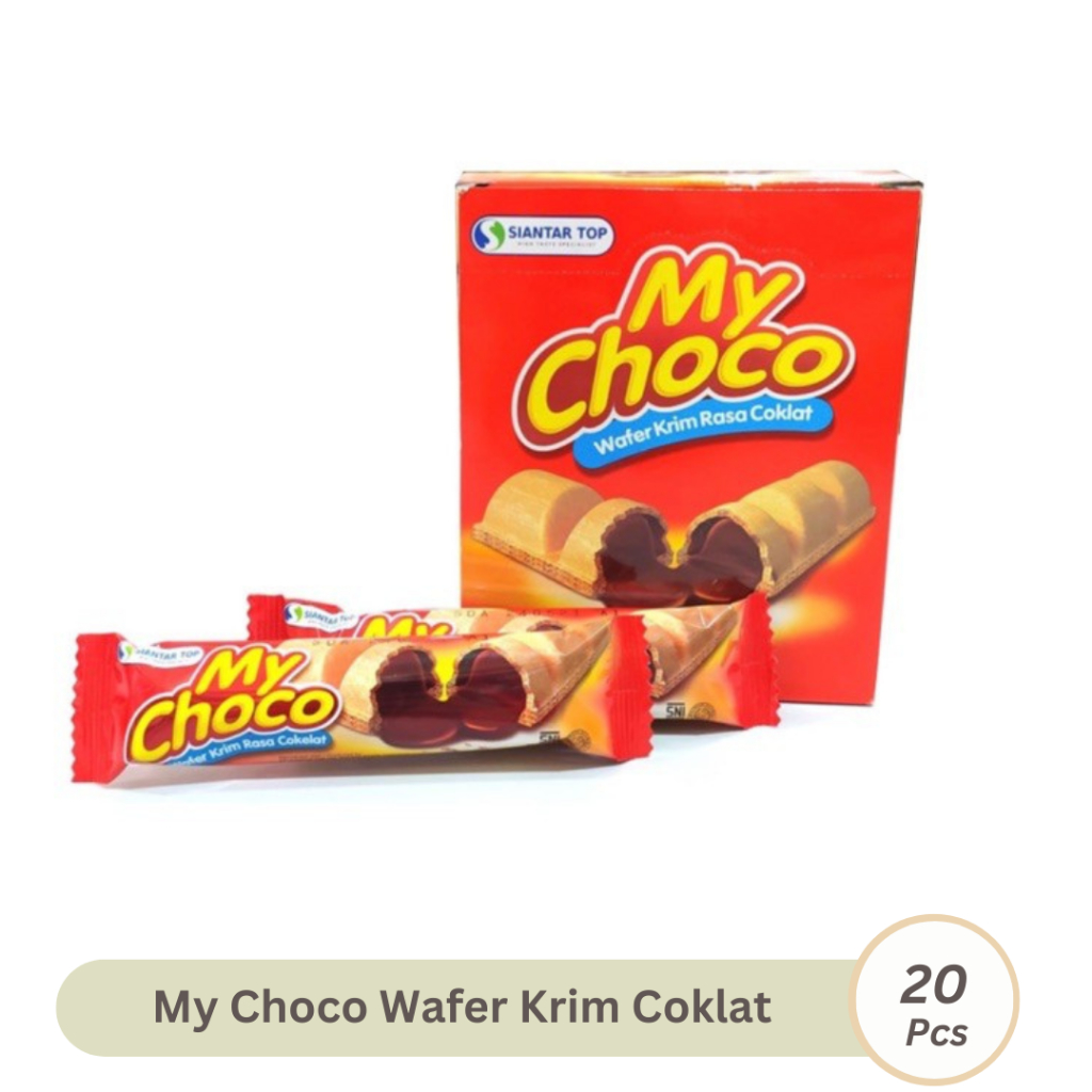 Jual My Choco Wafer Krim Rasa Cokelat isi 20pcs/box Siantar Top ...