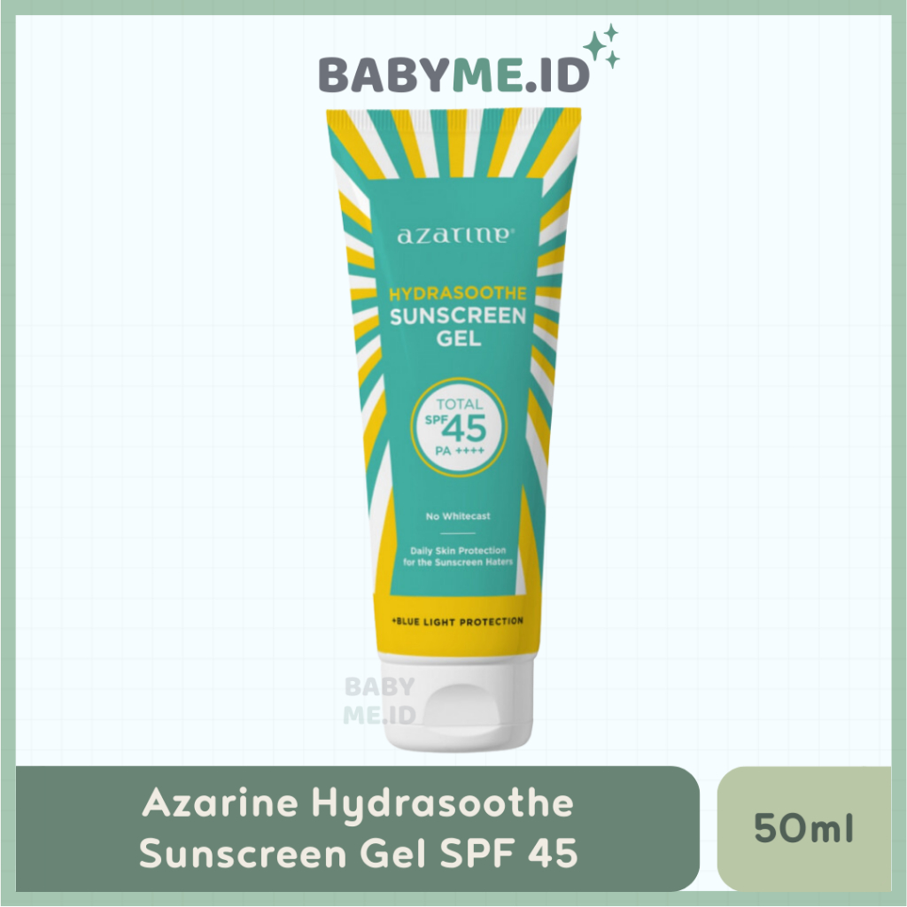 Jual Azarine Hydrasoothe Sunscreen Gel SPF 45 PA++++ 50ml | Shopee Indonesia