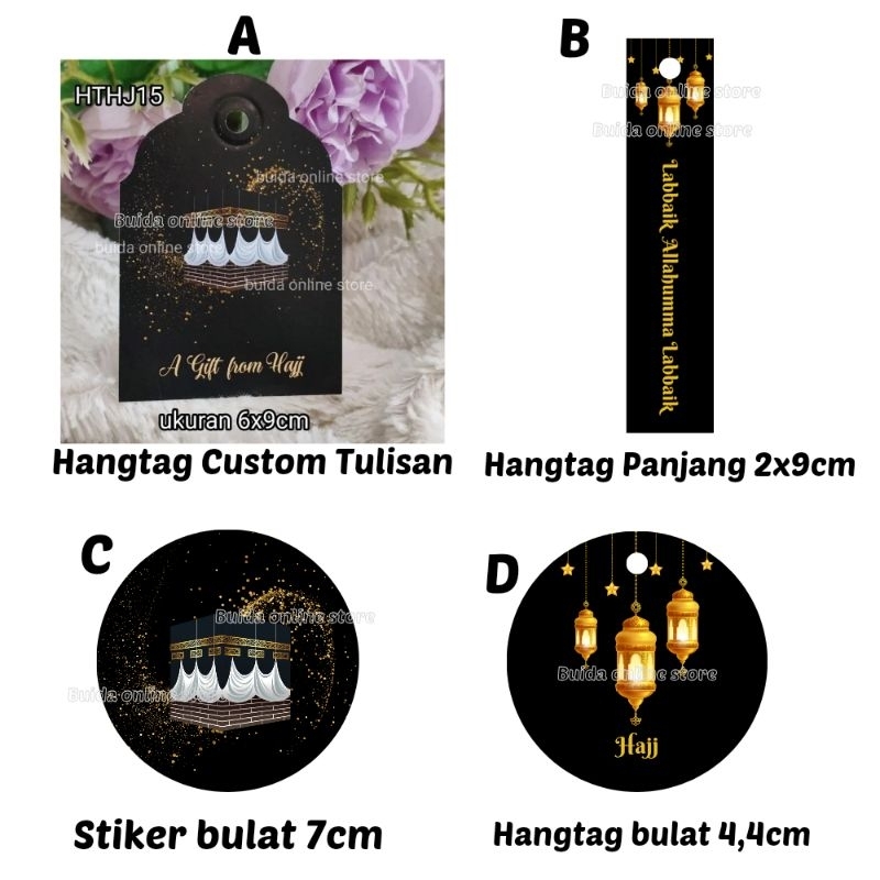 Jual stiker sticker label Hangtag Gift From Haji Series Black Gold Bisa ...