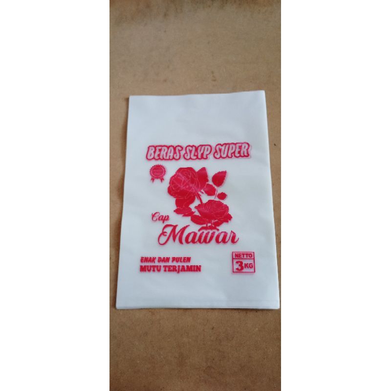 Jual plastik beras 3 kg cap mawar ( isi 100 lembar) | Shopee Indonesia