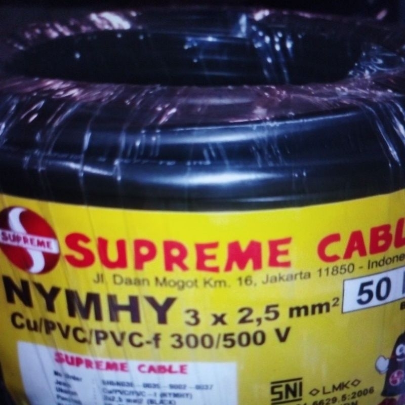 Jual KABEL SERABUT NYYHY 3X2,5MM 3X2,5 MM SUPREME 50 METER | Shopee ...