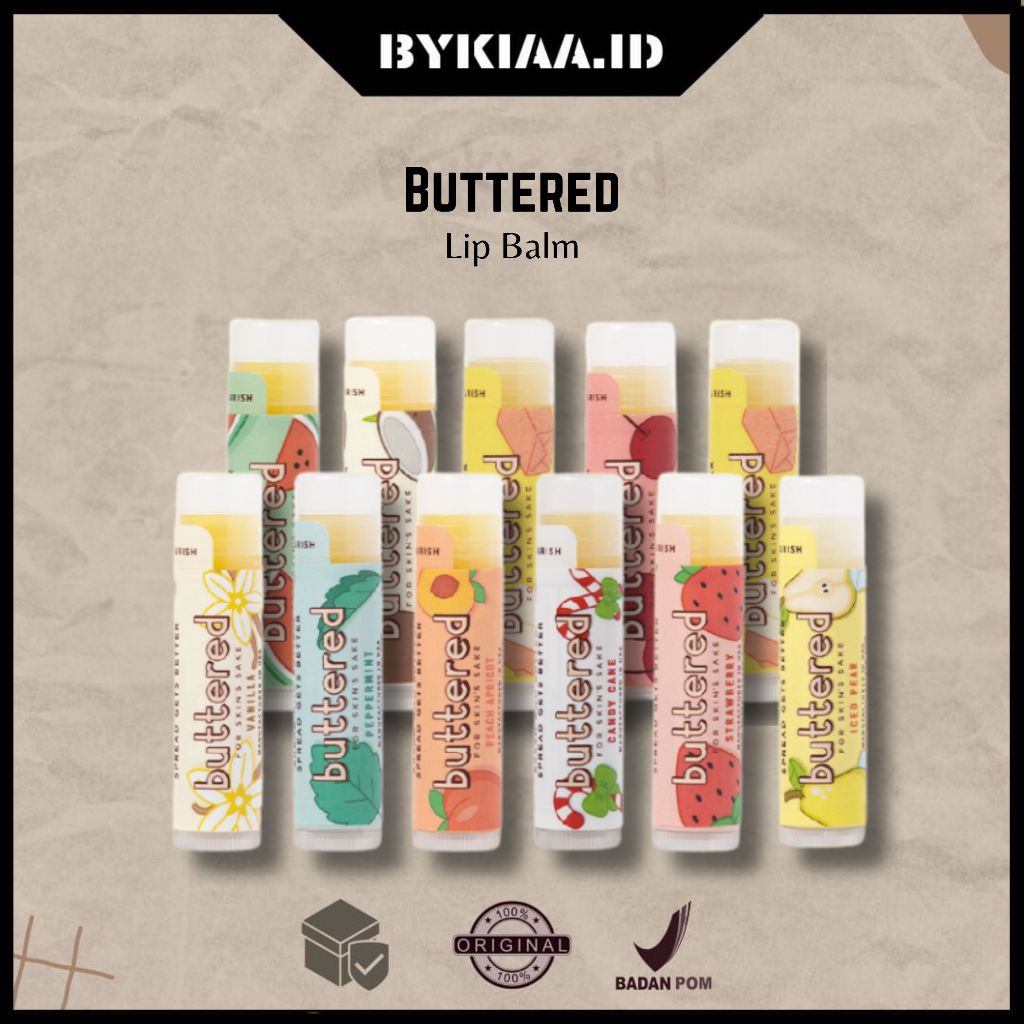Jual Buttered Premium Lip Balm SPF 15 | Pelembab Bibir / Lip Care ...