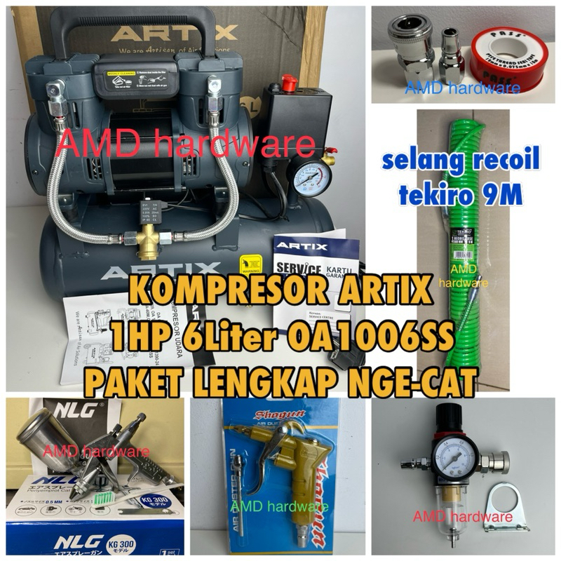 Jual PAKET HEMAT NGE CAT & ISI ANGIN Kompresor Oilless Super Speed 1HP ...