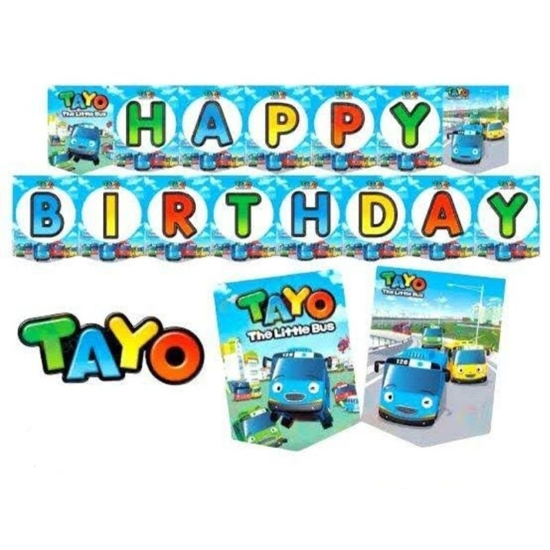 Jual Banner TAYO bunting flag TAYO background spanduk TAYO dekorasi ...