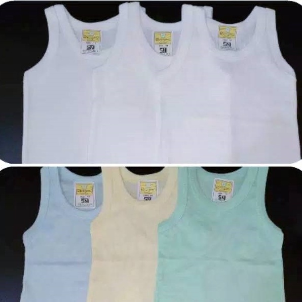 Jual Model Terkini Singlet Bayi Polos Barney Ridges 3pcs Singlet Anak ...