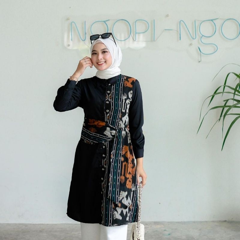 Jual TUNIK TENUN TROSO MIX TOYOBO TEBAL - TUNIK DRESS KONDANGAN LEBARAN PESATA - BAJU TENUN ...