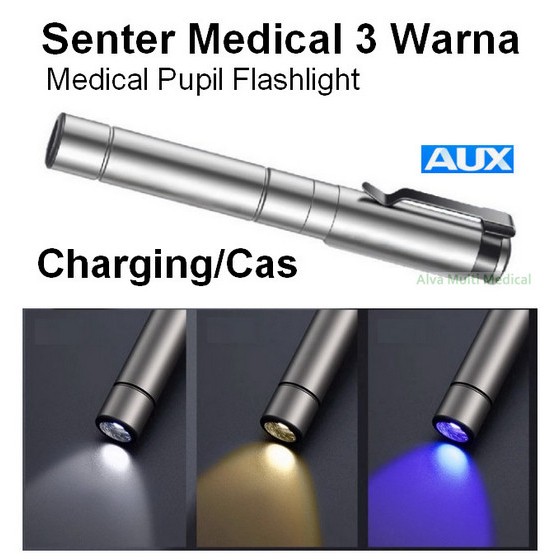 Jual Senter Medical 3 Warna / Medical Pupil Flashlight / Senter Medis ...