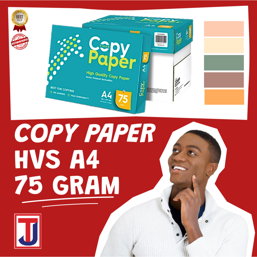 Jual KERTAS HVS / KERTAS FOTOKOPI 75 GRAM A4/F4 MEREK COPY PAPER / ZAP ...